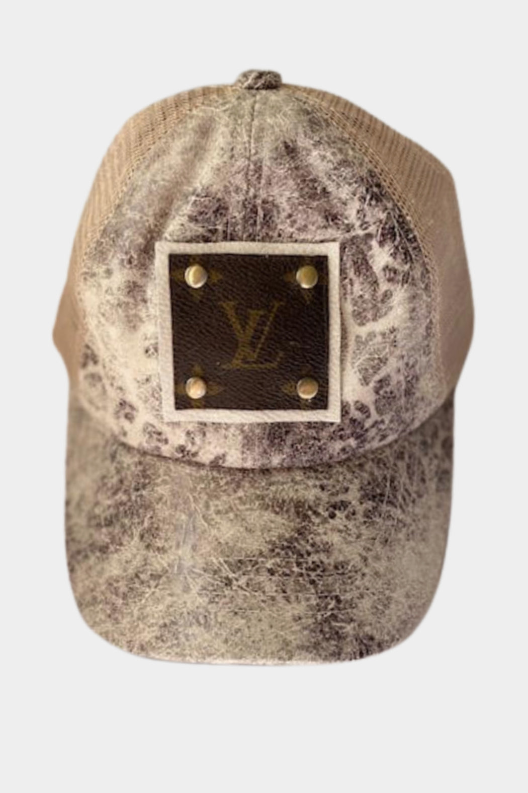 Upcycled Textured Suede Baseball Cap