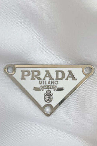 Silver Prada Designer Triangle Necklace – Embellish Your Life